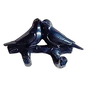 Luxury Coat Key Hanger,Resin Bird Wall Decorations,Coat Clothes Towel Hook for Robe Home Entryway Towels Purse, Black