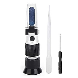 Agatige Portable Refractometer, 0-90% Digital Brix Refractometer Sugar Content Hydrometer Automatic Temperature Compensation Grape Wine Extractor Tester Machine for Honey, Maple Syrup