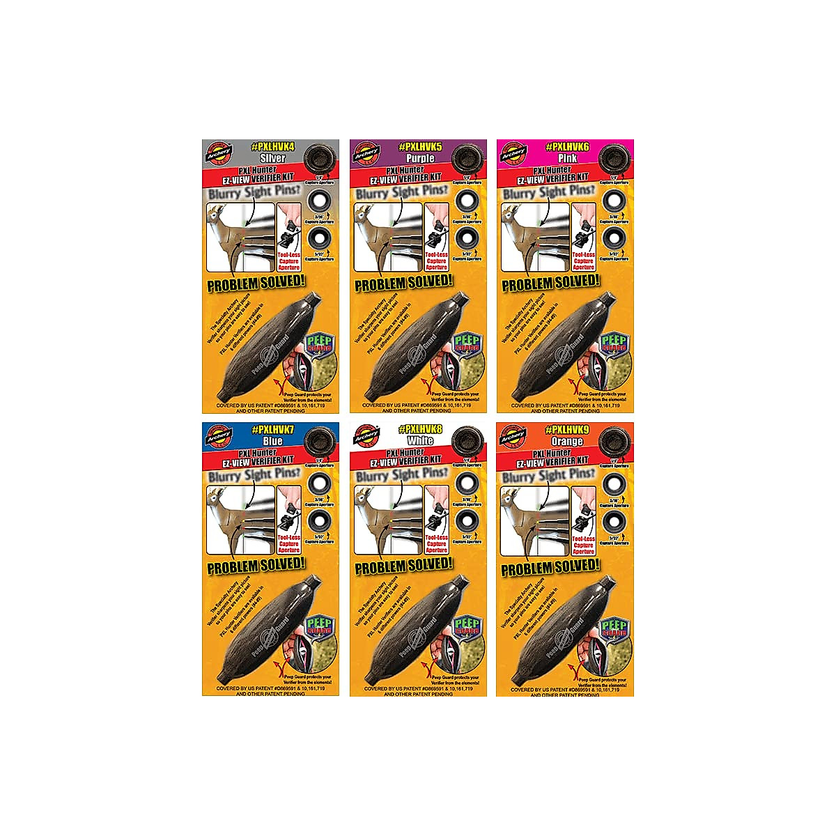 Specialty Archery - PXL Hunter EZ-View - Verifier Kit - w/ #5 Verifier & Peep Guard - Purple