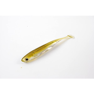 Papa.Jiang Soft Fishing Lure, Artificial Lure Swimbaits, Wiggle Paddle Tail, Multiple Color Available, Saltwater/Freshwater (Light Brown, 3.9'')