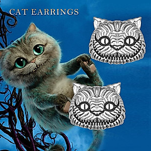 POPLYKE Cat Earrings for Women 925 Sterling Silver Hypoallergenic Jewelry Birthday Gifts for Sensitive Ears