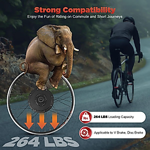 DCEHKR E-Bike Conversion Kits 48V Electric Bike Rear Hub Conversion Kit with Brushless and Gearless Motor 1000W Electric Bicycle Conversion Kits Suitable for 28-inch, 29-inch Rear Wheel Ebike