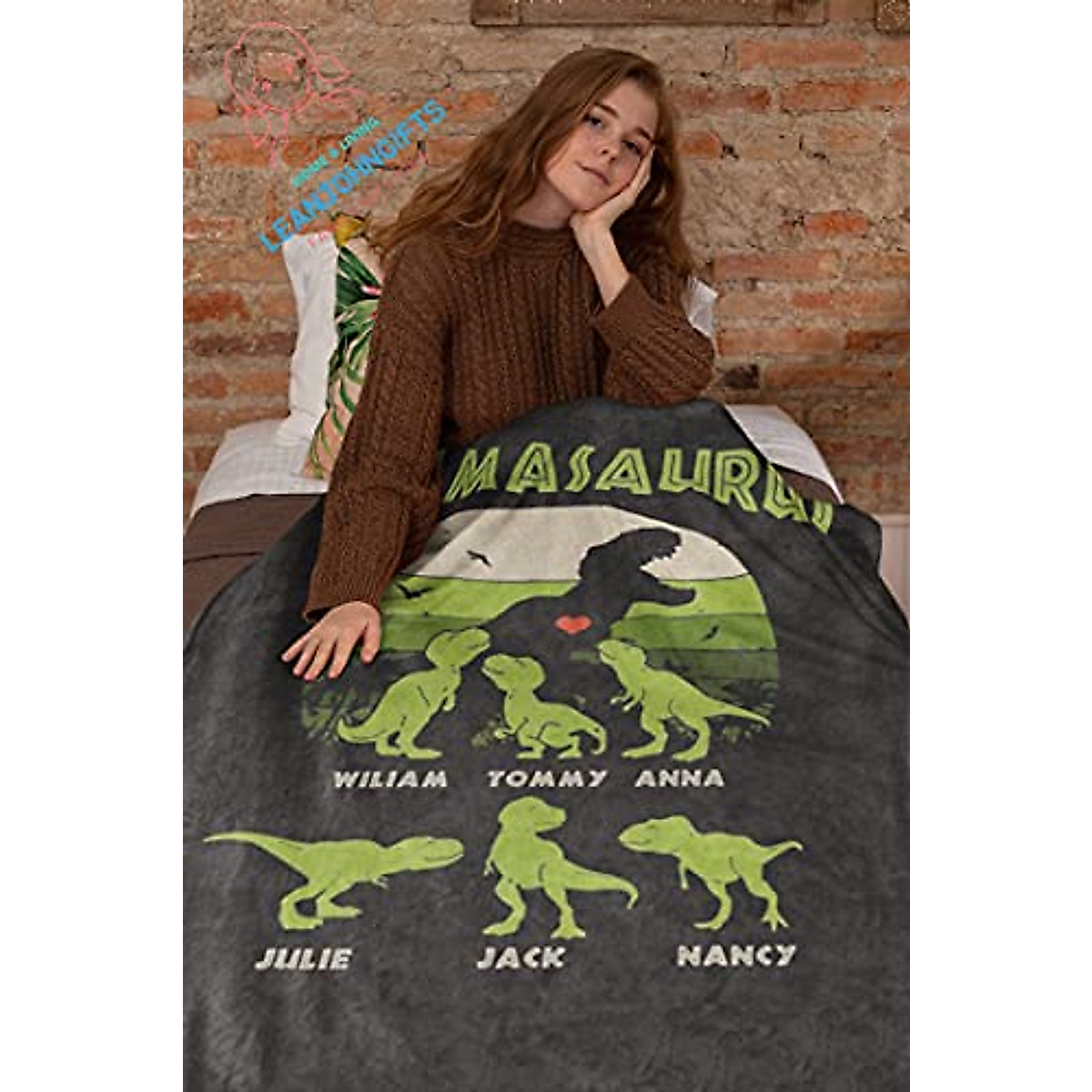 Personalized Mamasaurus Blanket Custom Rex Name , Mama Dinosaurs, Custom Dinosaur Mom Mom Birthday Gifts Custom Fleece Sherpa Blanket