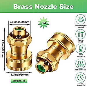 3 Pack Brass Nozzle Power Brass Nozzle Hose Nozzle, Adjustable Twist Sprayer for Garden