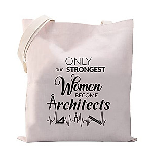 VAMSII Architect Tote Bag Architecture Supplies Bag Women Architect Gifts for Women Architecture Gifts Shoulder Bag (Woman Architect)