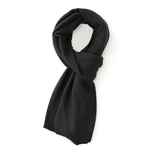 Fomolom Women Ponchos Sweater Versatile Lightweight Solid Knitted Shawl Wrap Scarf Cape Accessories for Womens Black