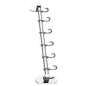 Hemoton Towel Hooks Mug Holder Scarf Hangers Wall Mounted Kitchen Hooks Coat Rack Hook Rail Hook for Coffee Mug Utensil Hat Holder Towel Robes Rack 40cm Scarf Holder Metal Hangers Mug Holder