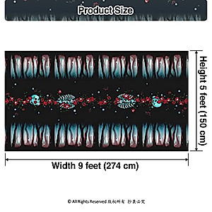 3 x 5 ft Fabric Rose Skeleton Party Backdrop for Halloween Party Decoration Hanging Party Background for Theme Birthday Wedding Engagement Anniversary Party Supplies (7x5 Rose Skeleton Backdrop)