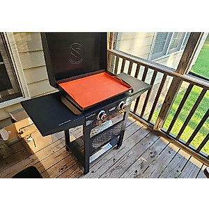 36" Griddle Silicone Protective Mat for Blackstone, Protective Cover Mats with Tong for Blackstone 36in Griddle Top Covers for Blackstone Protector Indoor Outdoor-Orange(Not for 36'' Cabinet Griddle)