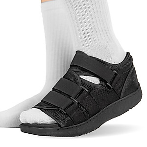 BraceAbility Post-op Shoe for Broken Foot or Toes | Medical/Surgical Walking Boot Cast, Stress Fracture Brace & Orthopedic Sandal with Hard Sole (MEDIUM - FEMALE)