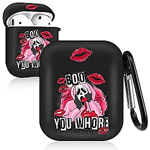 Novastar Compatible with Airpod Case 2nd Generation, Premium Protective Black for Airpods Case 2nd Generation, Shockproof & Stylish Design with Carabiner for Airpods 2nd Generation Case Cover (Black)
