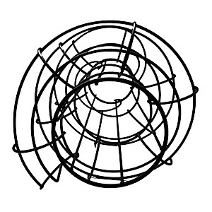 homozy Modern Spiral Egg Skelter Holder Wire Rack Up to 24 Eggs Free Standing - Black, 18x30.5cm