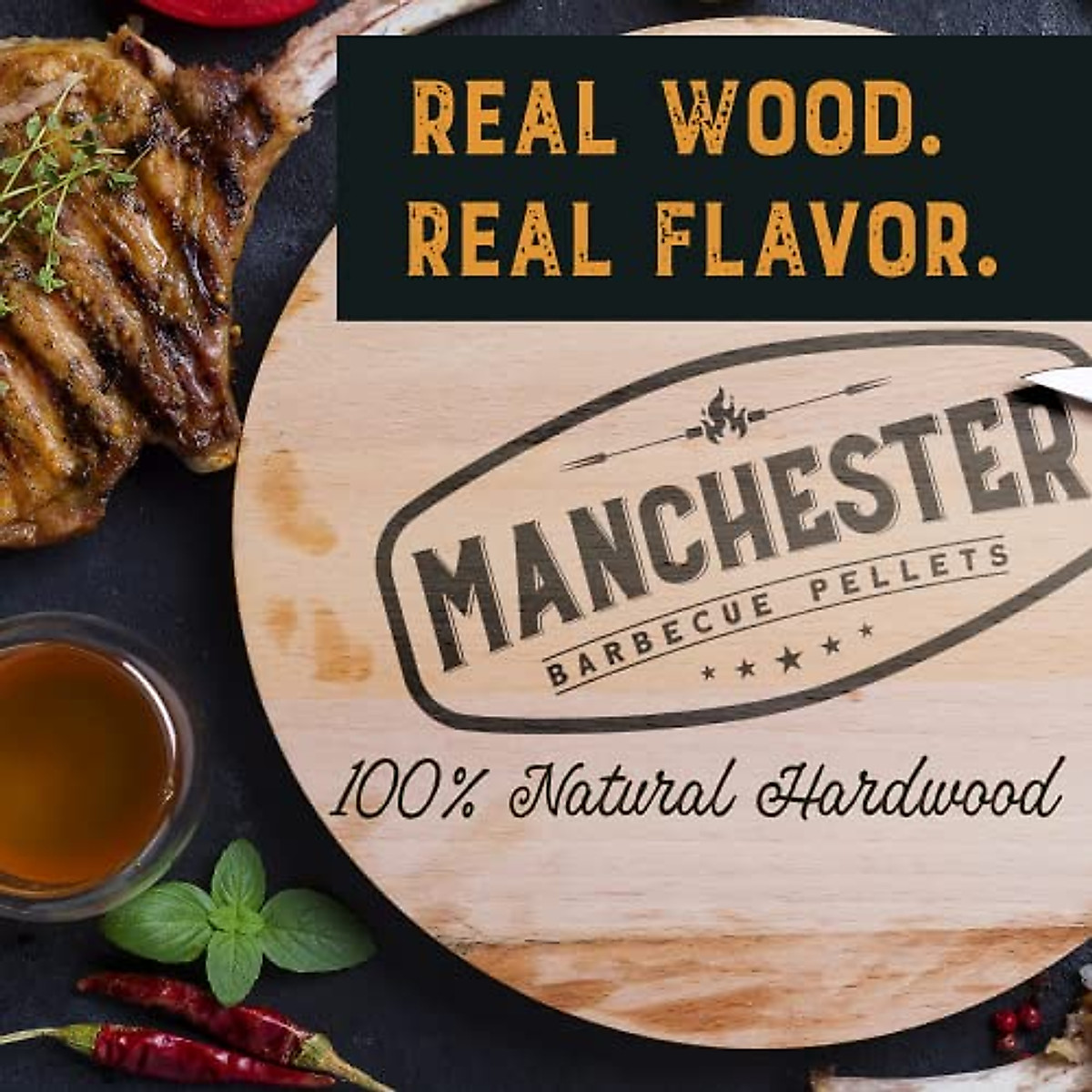 Manchester Barbecue Wood Pellets for Smoker - Super-Premium BBQ Wood Pellets, Competition Blend Pellets for Pellet Grill, 100% Natural Hardwood Hickory, Oak, Maple, and Cherry