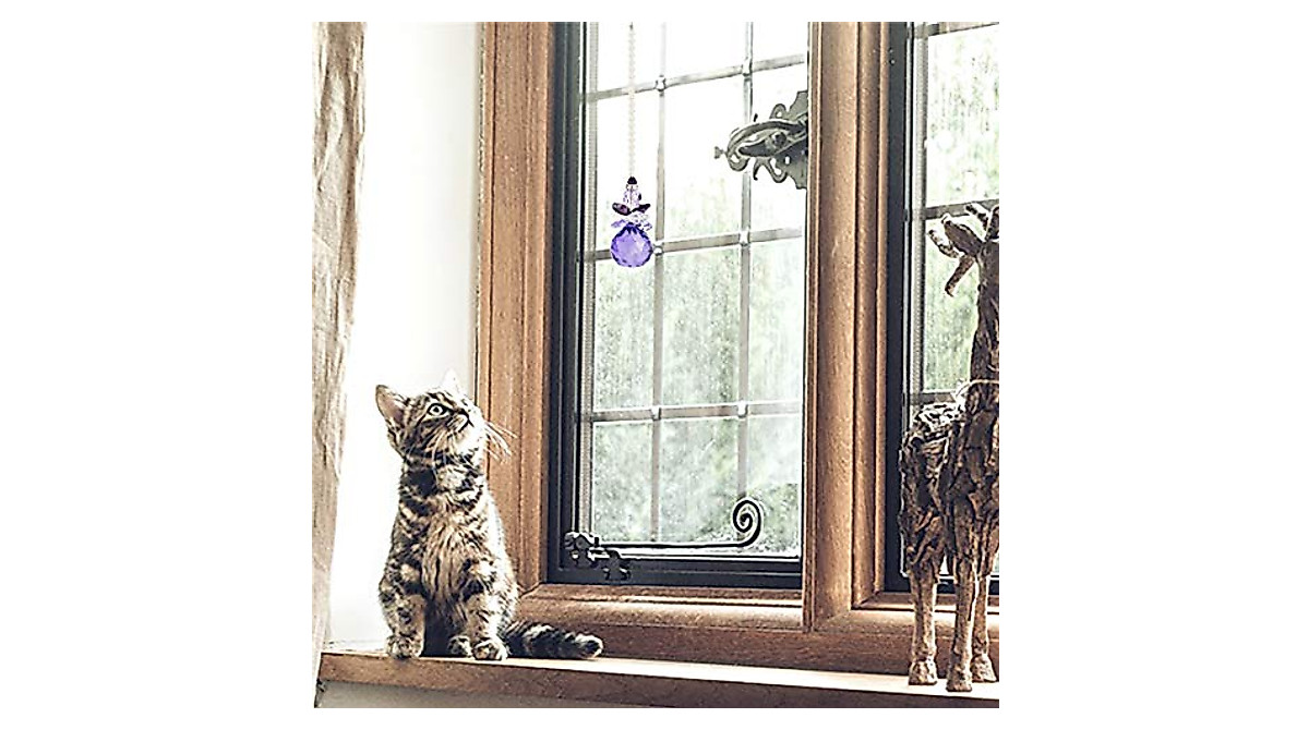 Stunning H&D Purple Crystal Angel Suncatcher Ornament