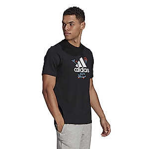 adidas mens CRTN Logo Tee Black Small