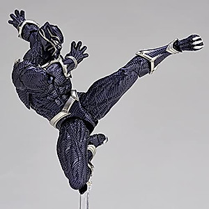 Kaiyodo Figurecomplex Amazing Yamaguchi Black Panther, Approx. 6.7 inches (170 mm), ABS & PVC Painted Action Figure, Revoltech