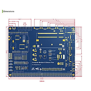 TOP1 Compute Module IO Board Plus, for Raspberry Pi Compute Module 3/3 Lite/3+/3+ Lite Compatible with Compute Module IO Board V3