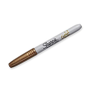 SHARPIE Permanent Marker | Fine Tip | Gold | 1 Count