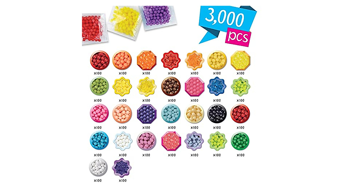 Aquabeads Mega Bead Refill Pack - Over 3,000 Colorful Beads for Kids Crafts