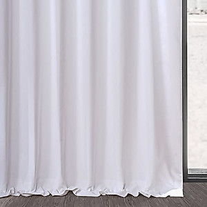HPD Half Price Drapes Vintage Cotton Velvet Curtains for Living Room 50 X 84 (1 Panel), VCCH-VET20802-84, Powder White