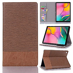 Galaxy Tab S6 Lite Case with Card Slot,elecfan Smart Stand Cover Luxury usiness Cover Protective Case with Card Slot Sleeve for Samsung Galaxy Tab S6 Lite 10.4 inch P610 P615 (Light Brown)