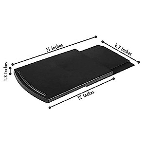 Appliance Caddy Sliding Coffee Maker Tray, 12" Coffee Pot Slider Machine Mat Under Countertop Rolling Tray for Blender Toaster with Smooth Rolling Wheels(1 Pack,Black)