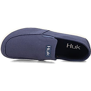 HUK Men's Brewster Slip On Wet Traction Fishing & Deck Shoes Boat, Classic-Sargasso Sea, Numeric_10