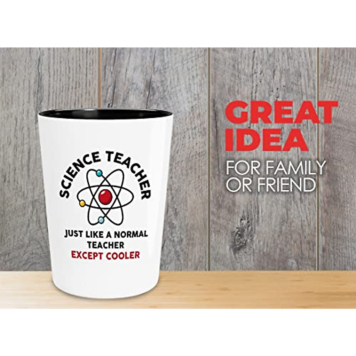 Flairy Land Scientist Shot Glass 1.5oz - Science Teacher - Chemist Mathematican Technologist Laboratory Analyst Data Knowledge Chemical Worker