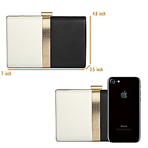 CARIEDO Evening Clutch for Women, Evening Bag Crossbody Bag Wedding Bridal Purse for Cocktail Party Prom (Black0319)