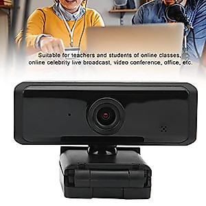 Computer Webcam 1920x1080P with Flexible Base Cover for Video Call Conference