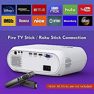 Mini Projector, FUNTUSPIC-Ci Best Phone Projector 2022 Upgraded Native 1080P with 8500L, WiFi Projector Compatible with iOS/Android Phone/Tablet/Laptop/TV Stick/USB/PS4 [100" Screen Included]