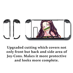 GilGames Protector Skin Stickers for Nintendo Switch, Decals Wrap Cover Full Set Protection Faceplate Console Dock