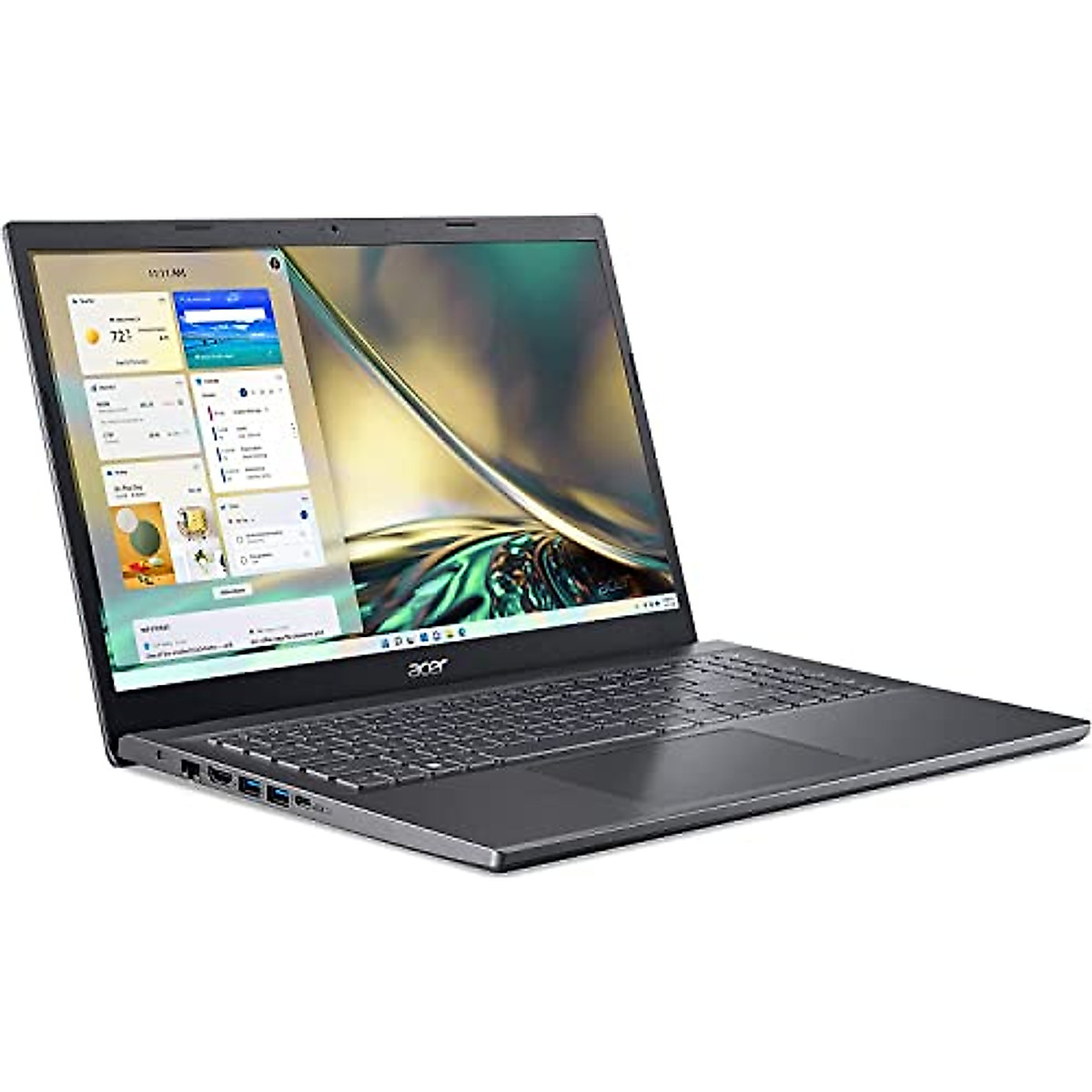acer Aspire 5 2023 | 15.6" FHD AMD Radeon Graphics | Ryzen 7 5825U 8 Cores 16 Threads | 16GB DDR4 512GB SSD | Numeric Keypad Wi-Fi 6 Bluetooth 5.2| Win11 Pro | TLG 32GB USB | Steel Gray