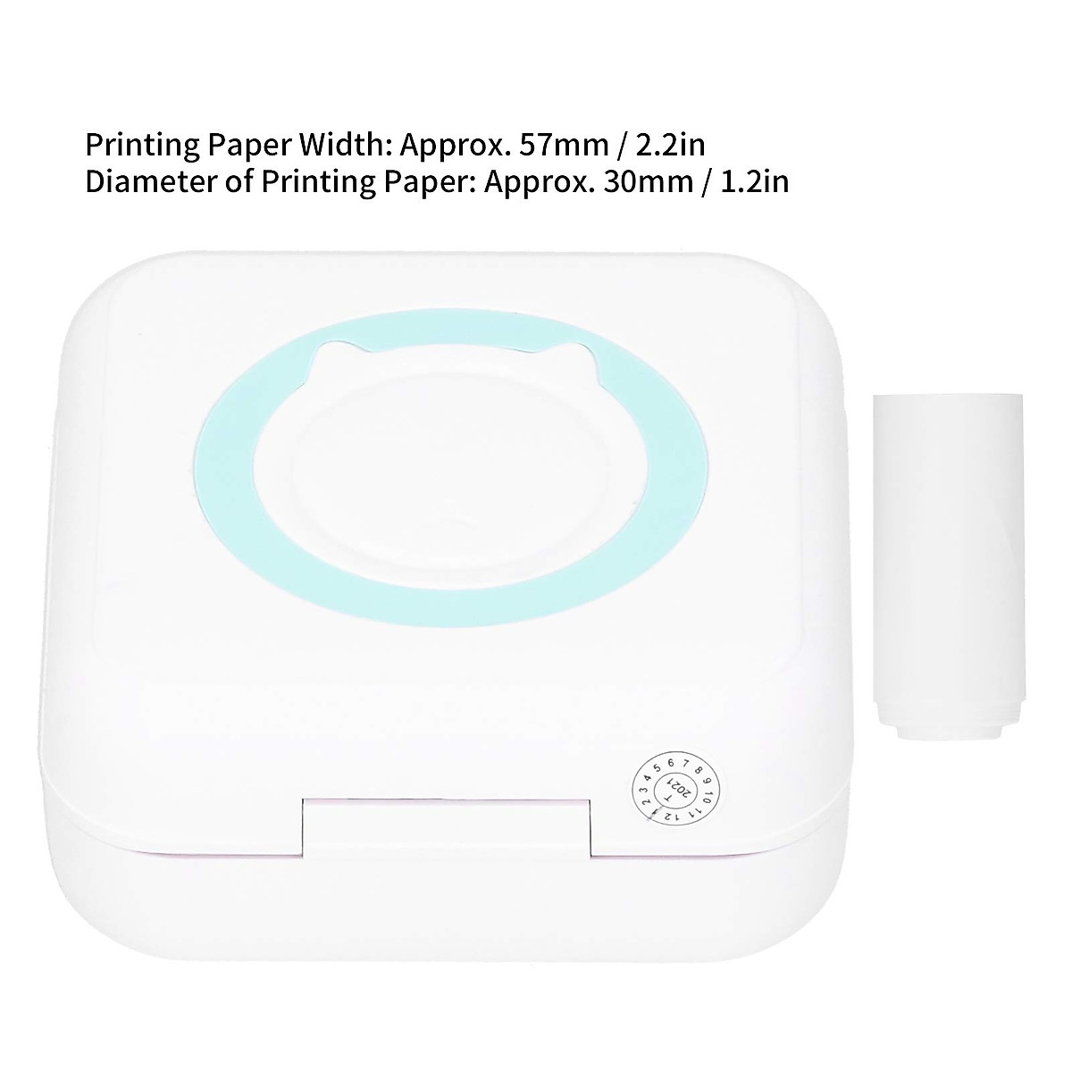 eboxer-1 Portable Mini Thermal Printer, Wireless Pocket Label Note Picture Photo Memo Receipt Paper Printer, with Paper Cable, for Android, for iOS, for Windows, for Cellphone and PC(Green)