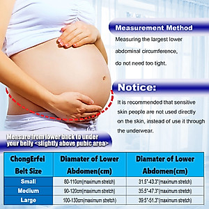 ChongErfei Maternity Belt, Pregnancy 3 in 1 Support Belt for Back/Pelvic/Hip Pain, Maternity Band Belly Support for Pregnancy Belly Support Band (M: Fit Ab 35.5"-47.3", Nude)