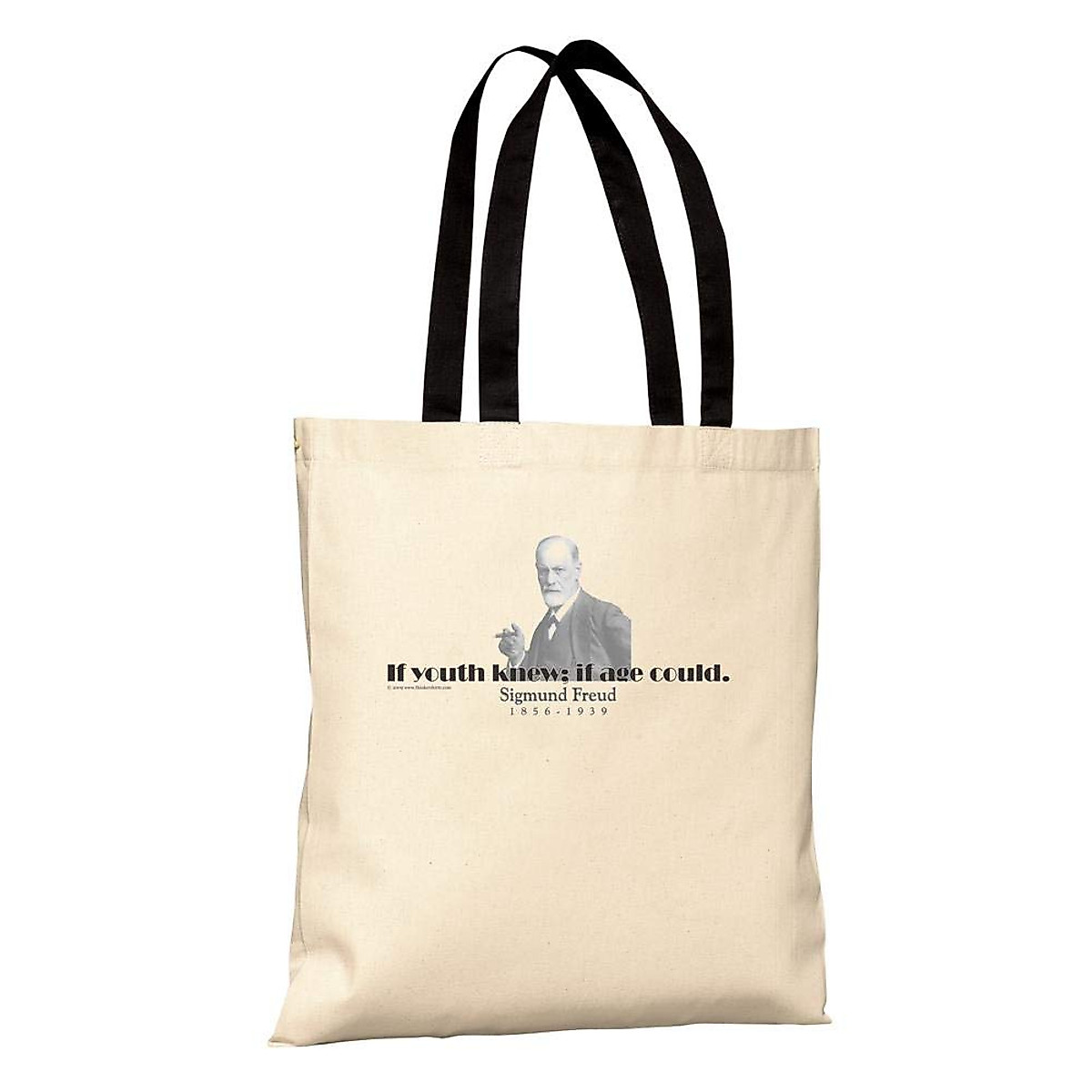 ThinkerShirts Tote Bag - Sigmund Freud Quote - If youth knew; if age could
