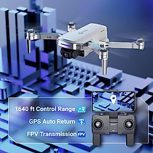 Contixo F28 Foldable GPS Drone - 2K FHD Camera GPS Control and Selfie Mode Follow Me, Way Point, & Orbit Mode Up to 60 Min Flight Time FPV Drone for Mobile With Carrying Case 64GB SD Card