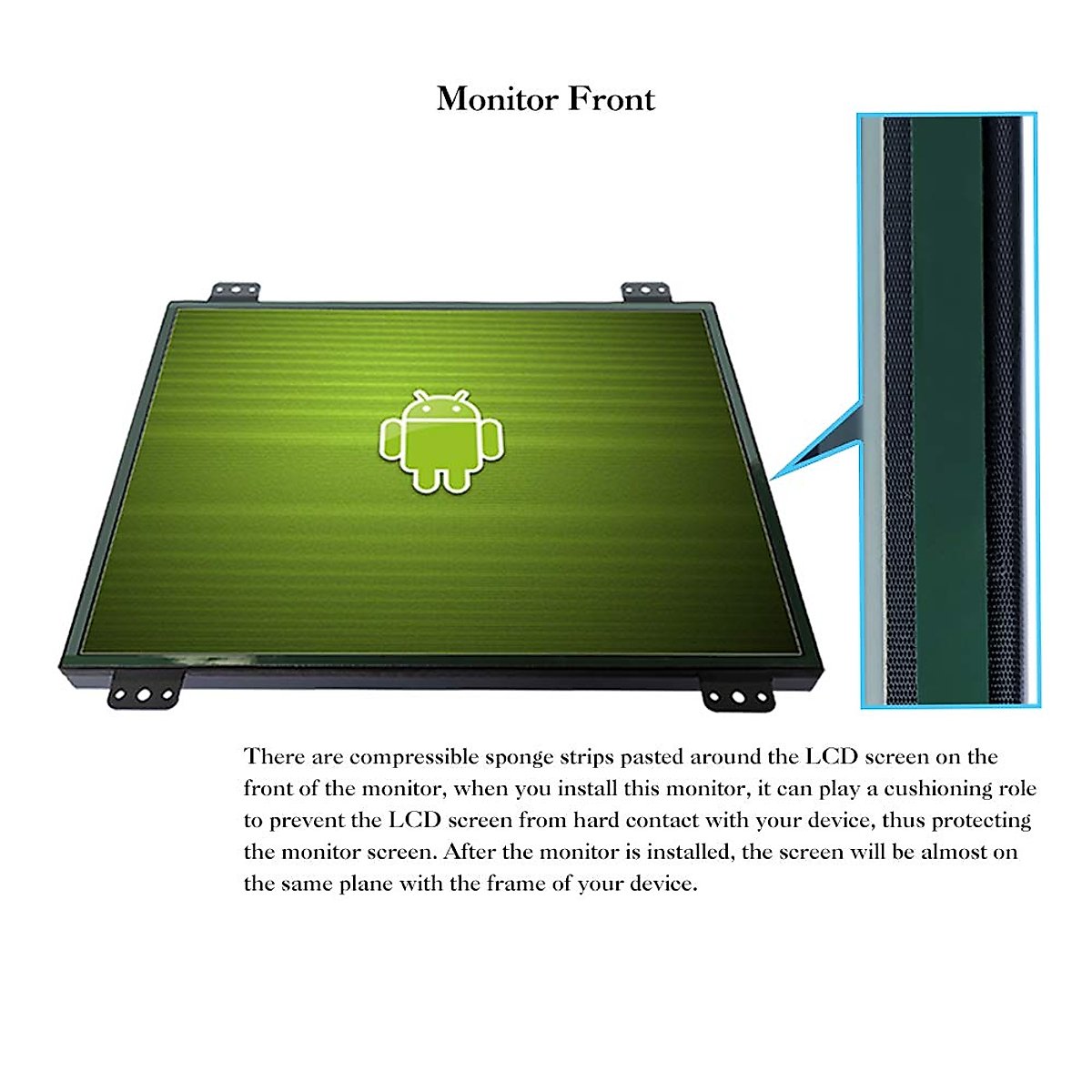 iChawk 15'' inch Display 1024x768 4:3 DVI VGA USB Power On Boot Metal Shell Embedded Open Frame Driver Free Ten-Point Capacitive Touch LCD Screen PC Monitor with Quick Easy Installation K150MT-DC