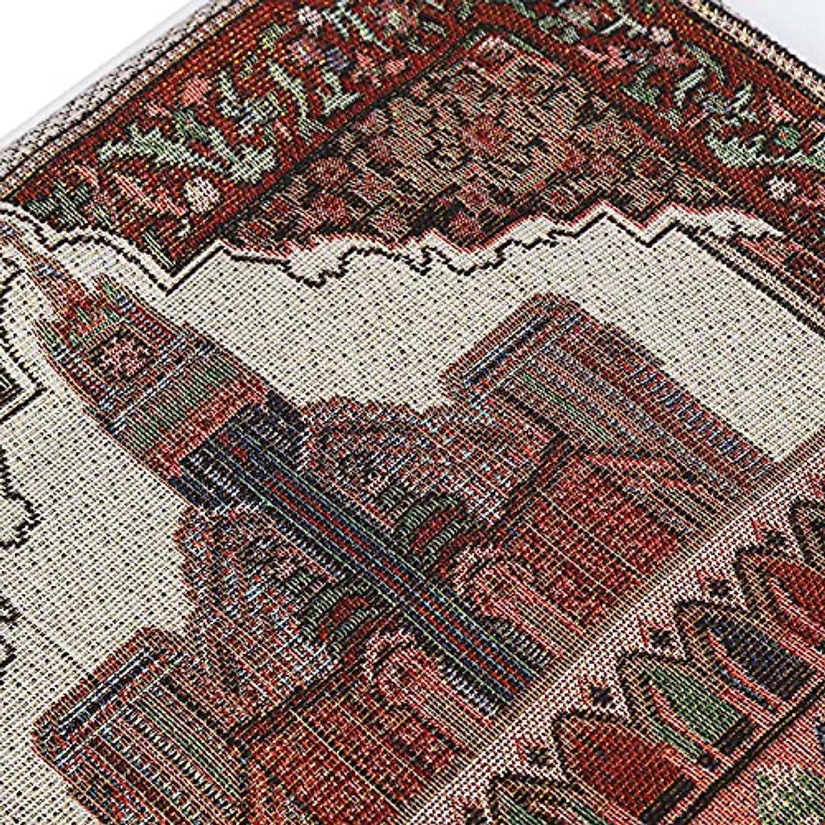 Tnfeeon Muslim Prayer Mat with a Cloth Bag Pilgrimage Carpet Muslim Praying Rug for Pilgri Thick Cotton