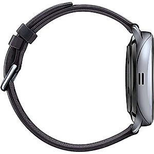 Samsung Original Galaxy Watch Active2 w/; auto workout tracking, enhanced sleep tracking analysis; STAINLESS STEEL CASE and LEATHER Band (International Model) (Silver, 40mm) No LTE (Renewed)
