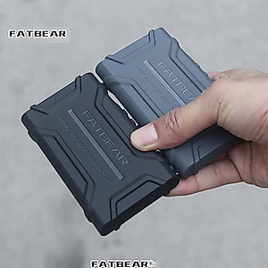 FATBEAR Rugged Shockproof Armor Protective Shell Skin Case Cover for Sony Walkman NW-A300 Series NW-A306 NW-A307 (Black)