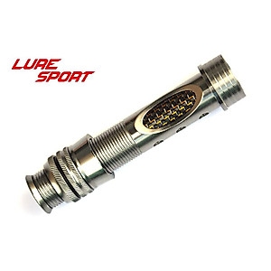 LureSport 2pcs Fly Reel seat Aluminum Body Carbon Tube Fishing Rod Building Component Repair Pole DIY Accessory (Gold Thread Tube)