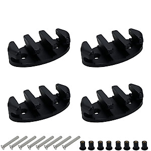 Coshar 4pcs Nylon Kayak Zigzag Anchor Cleat Set Kayak Rope Holder for Boat Secure Kayak Canoe Deck Rigging Accessories