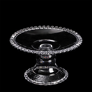 Hacaroa 24 Pcs Mini Cake Plate Stand, Plastic Single Cupcake Holder Serving Plate, Clear Small Dessert Display Stand Tray for Chocolate, Fruits, Baby Shower, Wedding, Birthday, Party