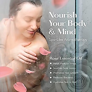 Sutera Shower Infuser - Vitamin C Shower Head Filter, Hard Water Softener, Chlorine & Fluoride Shower Filter, Water Purifying Filtered Shower Head with Beads, Helps Dry Skin & Hair Loss (White Rose)