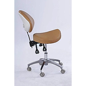Deluex Dental Mobile Chair Saddle Doctor's Stool Micro Fiber Leather Dentist Chair New