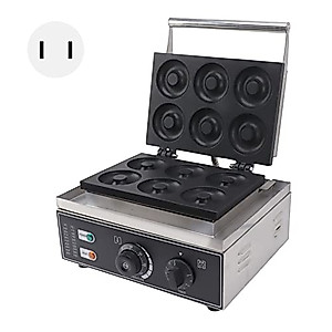 Commercial Electric Donut Making Machine Commercial Donut Making Machine Gentle Polishing Intelligent Bar Heating for Bakery (US Plug 110V)