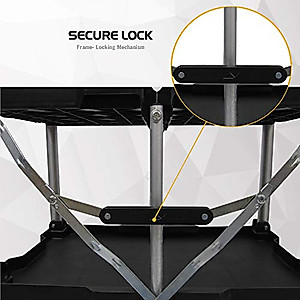 Olympia Tools 85-188 Pack-N-Roll Folding Collapsible Service Cart, Black, 50 Lb. Load Capacity per Shelf