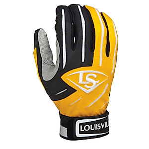 Louisville Slugger BG Series 5 Batting Glove, Yellow, Medium
