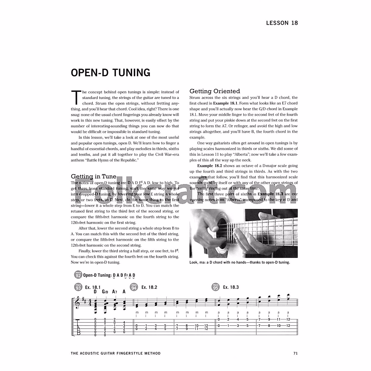 Acoustic Guitar Fingerstyle Method Book with Online Audio (Acoustic Guitar Private Lessons)